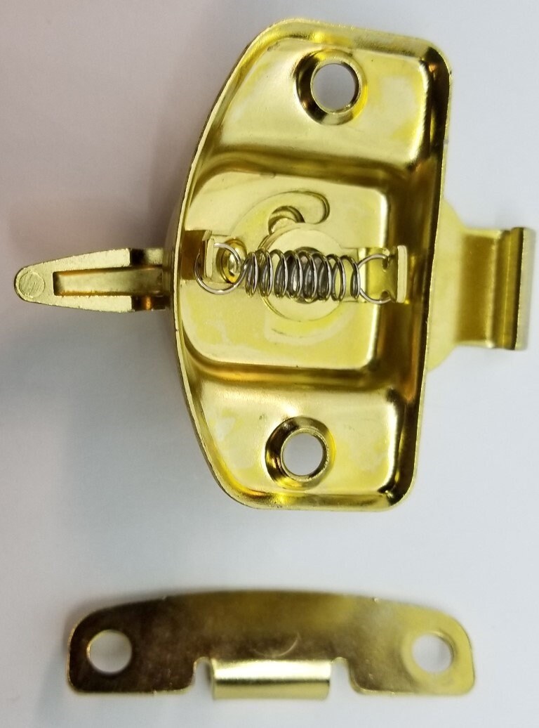 Brass Table Sash Lock Cam-type Spring Release Dining Kitchen Leaf Close ...