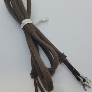 Antique Brown Cloth Covered Telephone RECEIVER CORD 35 Inches Old ...