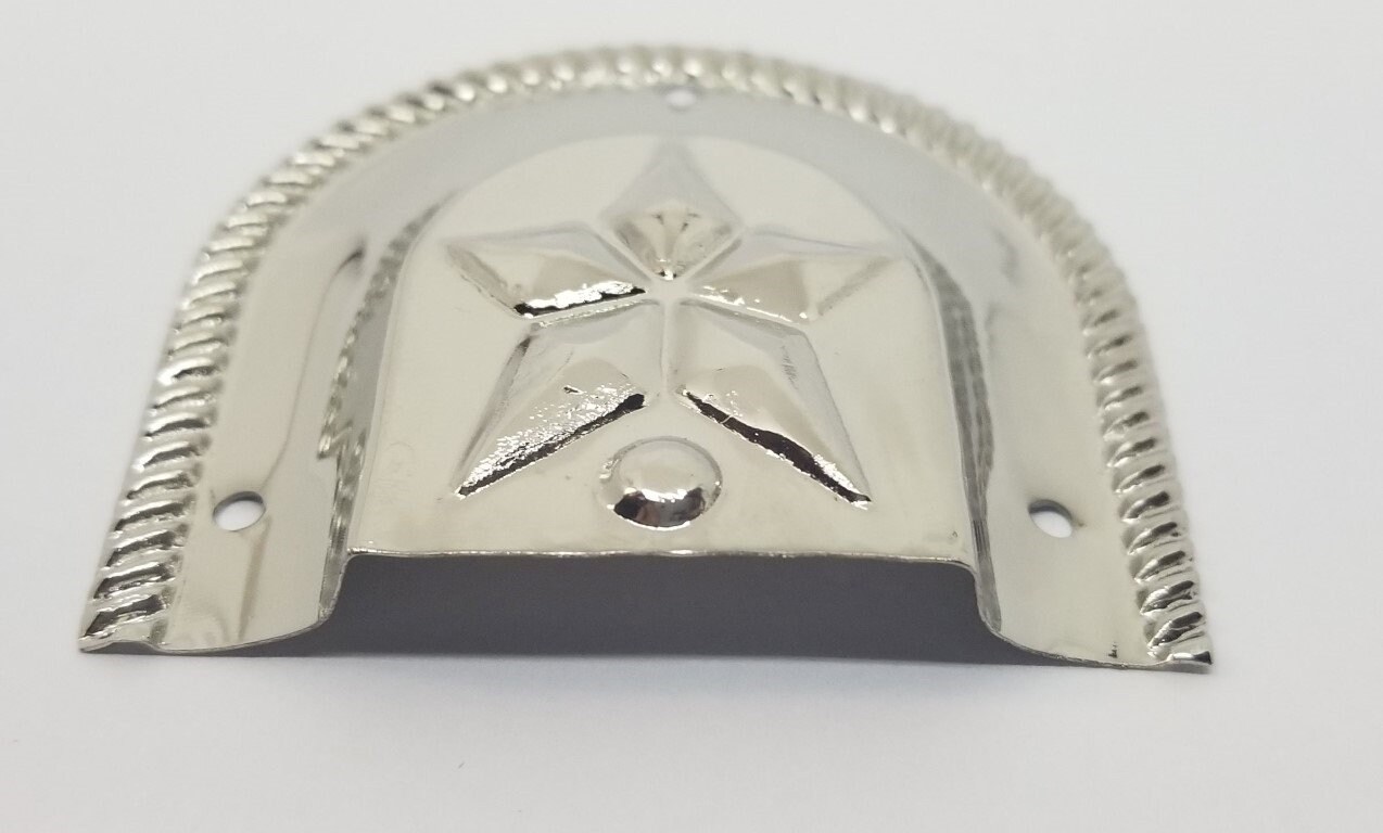 Nickel Chrome STAR Trunk Handle end cap Loop chest steamer | Etsy