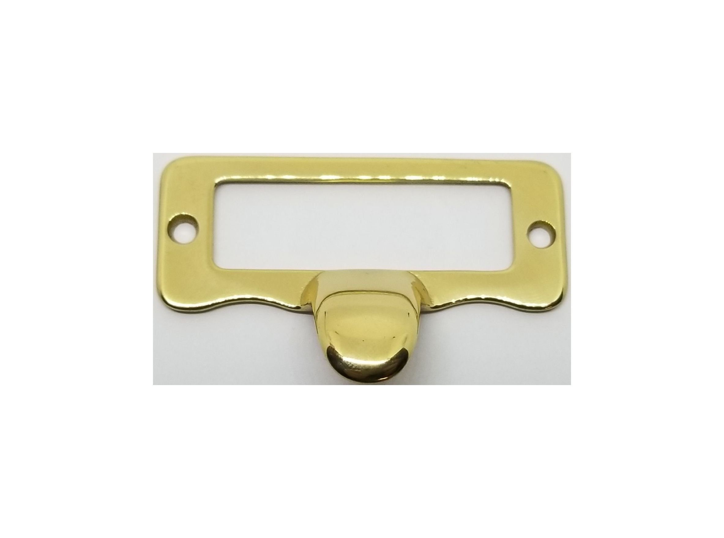 Solid Brass File Cabinet Card Holder Pull label tag antique | Etsy