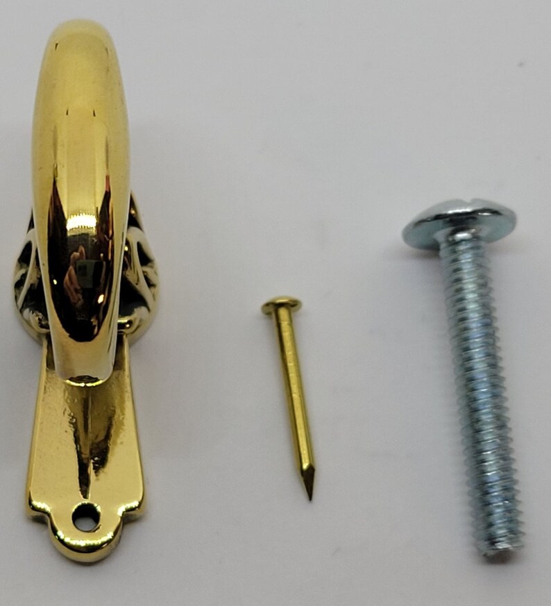 MOCK KEY PULL Colonial Revival Style Cast Brass Fake Blank Knob Handle ...