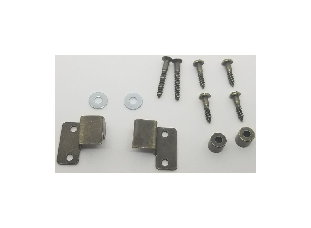 Pair - Bookcase Door Stop and Pivot Bracket Set Book Case Curio China ...