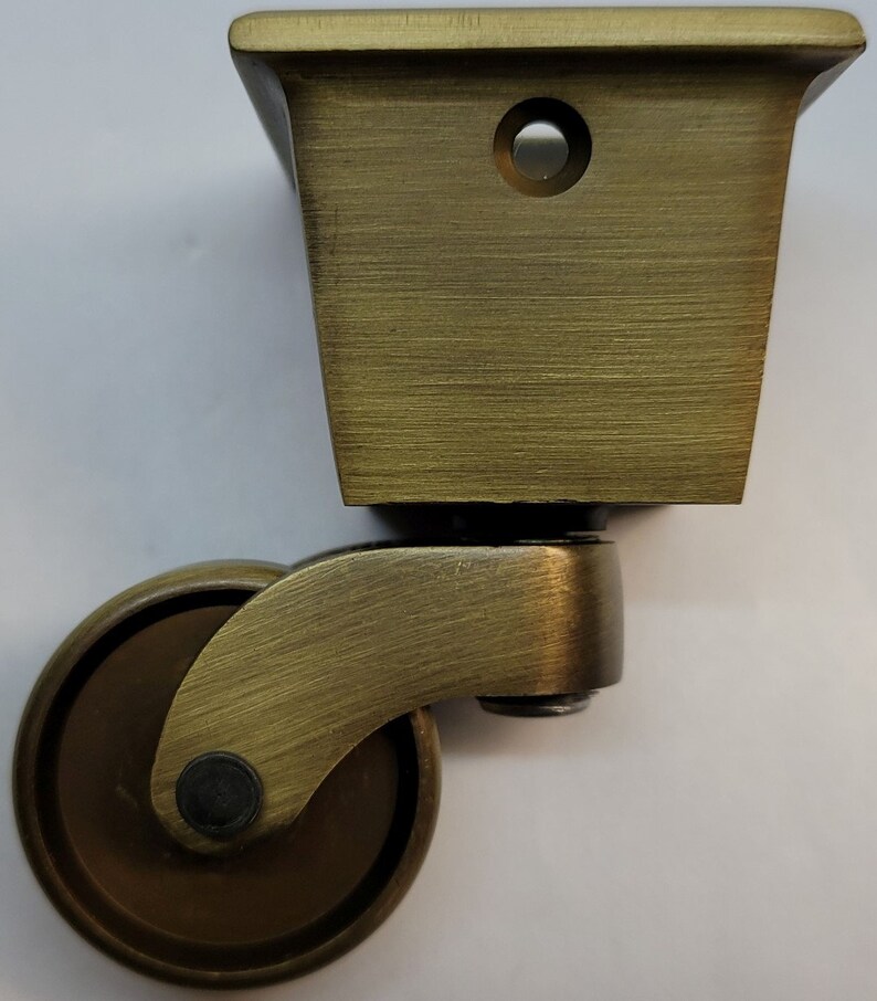 1-1/4 SQUARE CUP CASTER Solid Brass Polished Antique - Etsy