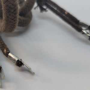 Antique Brown Cloth Covered Telephone RECEIVER CORD 35 Inches Old ...
