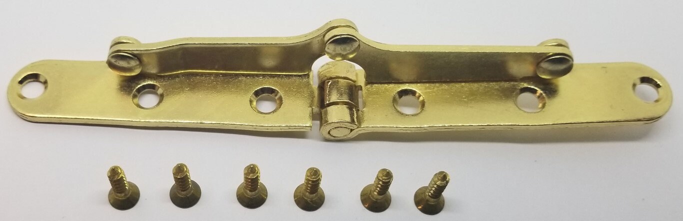 BRIGHT BRASS Steel Drop Front Drawer Stay Hinge Chest Trunk Desk ...