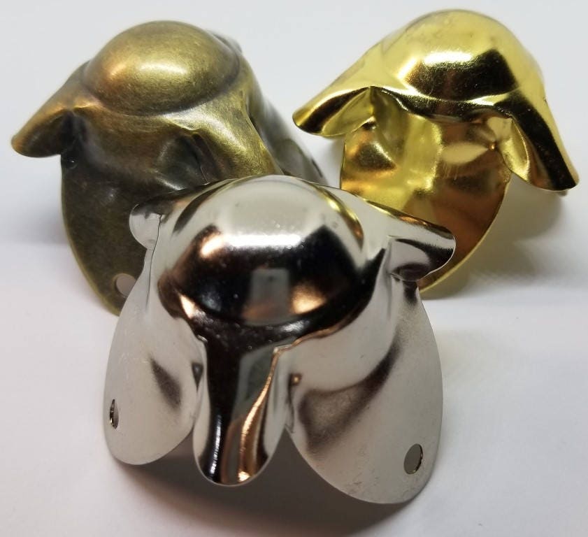 Large Bright Brass Plated Trunk Corner Steamer Chest Cap Cover - Etsy