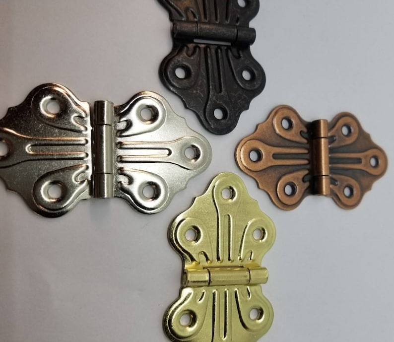 Brass Plated Wing Hinge Plated Steel shell butterfly design | Etsy