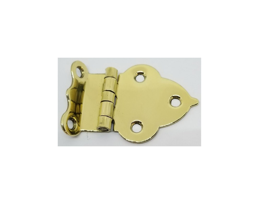 Brass Boone Sellers OFFSET Cabinet Hinge Hoosier Polished Stamped ...