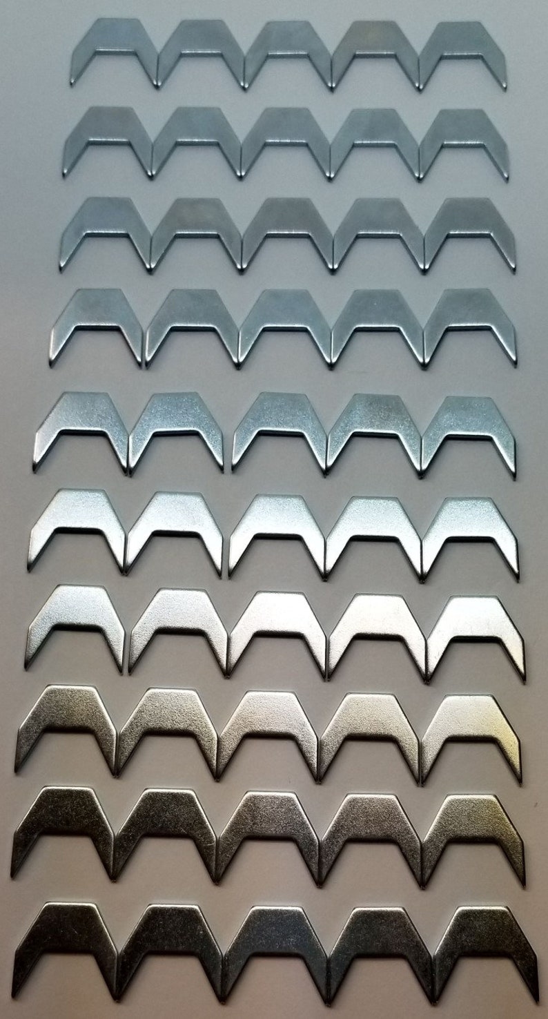 50 (count) - 2 Prong Zinc Steel Drawer Stops Oak Wood Cabinet Point ...