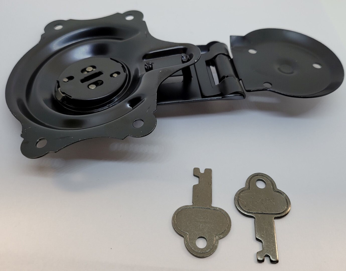 BLACK POWDER COATED Steel Trunk Lock with Keys chest steamer | Etsy