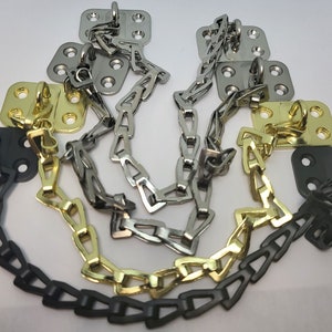 12" Chain Support Transom Steel Brackets Windows Door Lock Safety ...