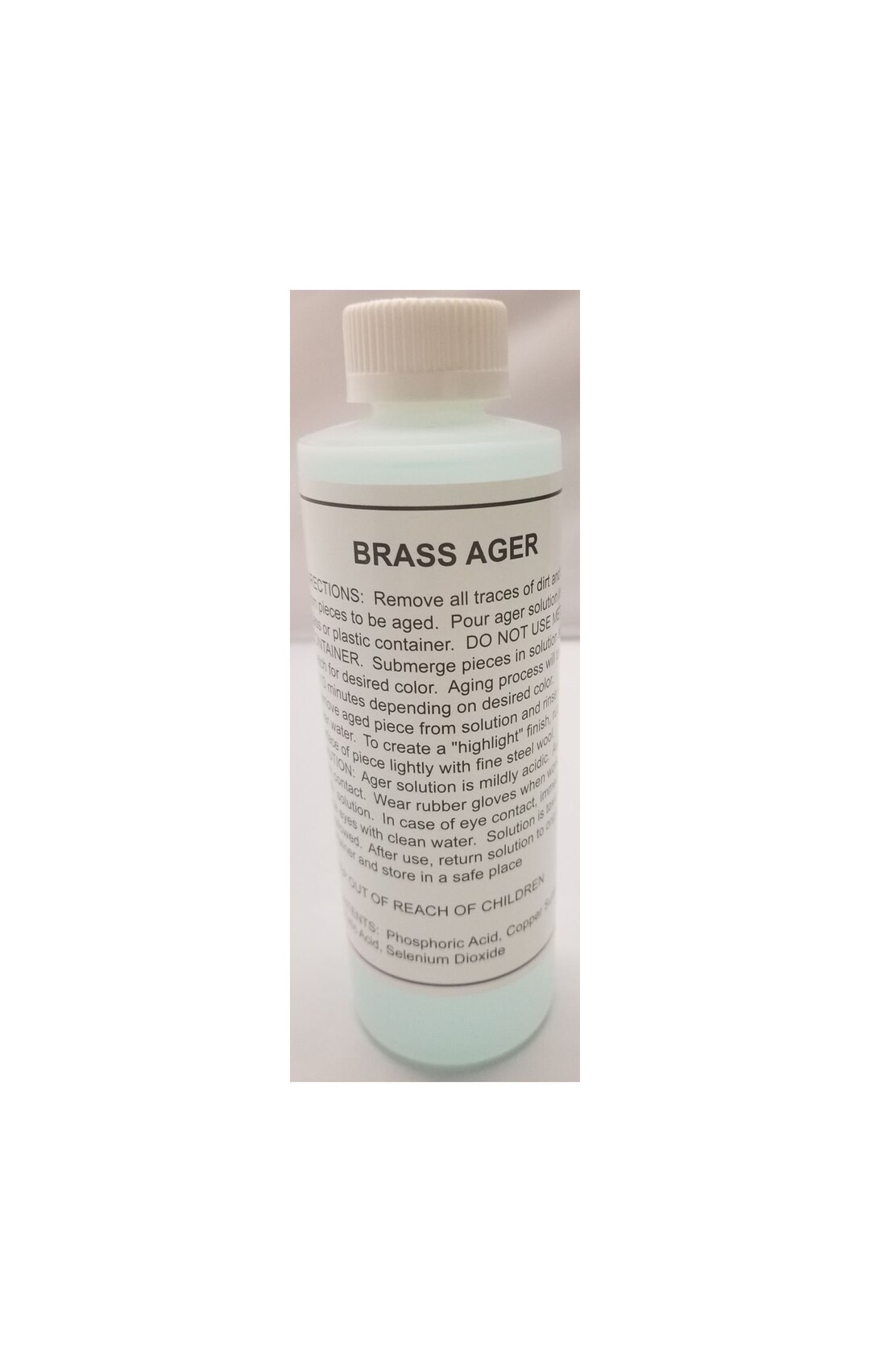 8oz. ounce Brass Ager Darkening Solution Antique Vintage Old Metal ...