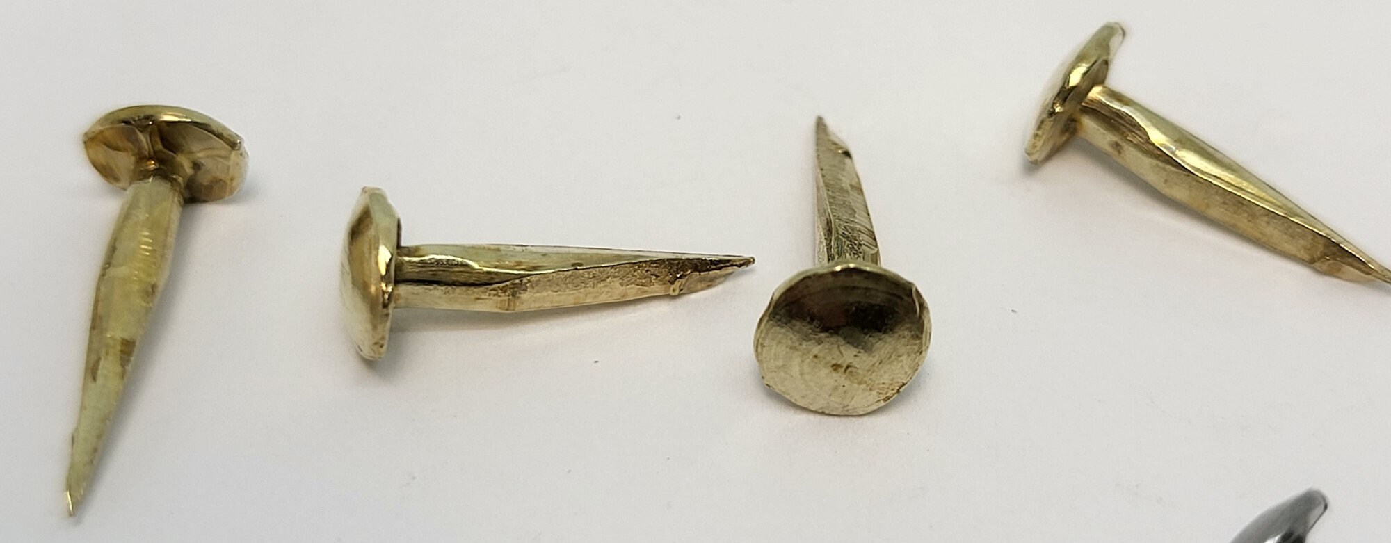 1/2" Long Trunk Nails Brass & Steel (1/4 LB Bag) Chest Steamer Antique ...