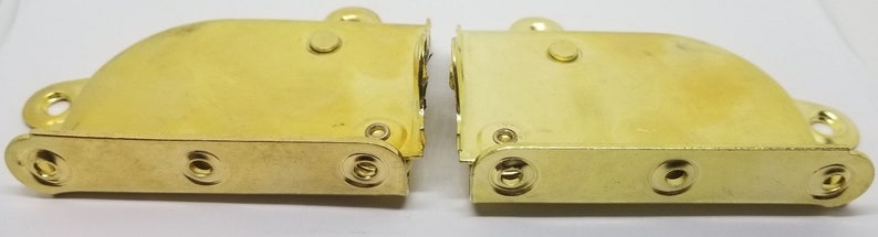 Brass SCISSOR HINGES Pair Drop Desk Lid Stay Chest Lift up Hamper ...