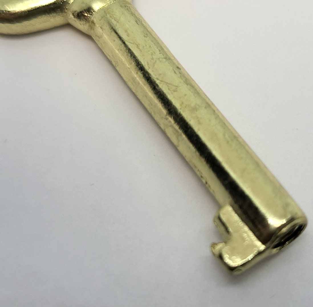 Small Cast Brass Key Polished Skeleton Antique Retro Desk - Etsy