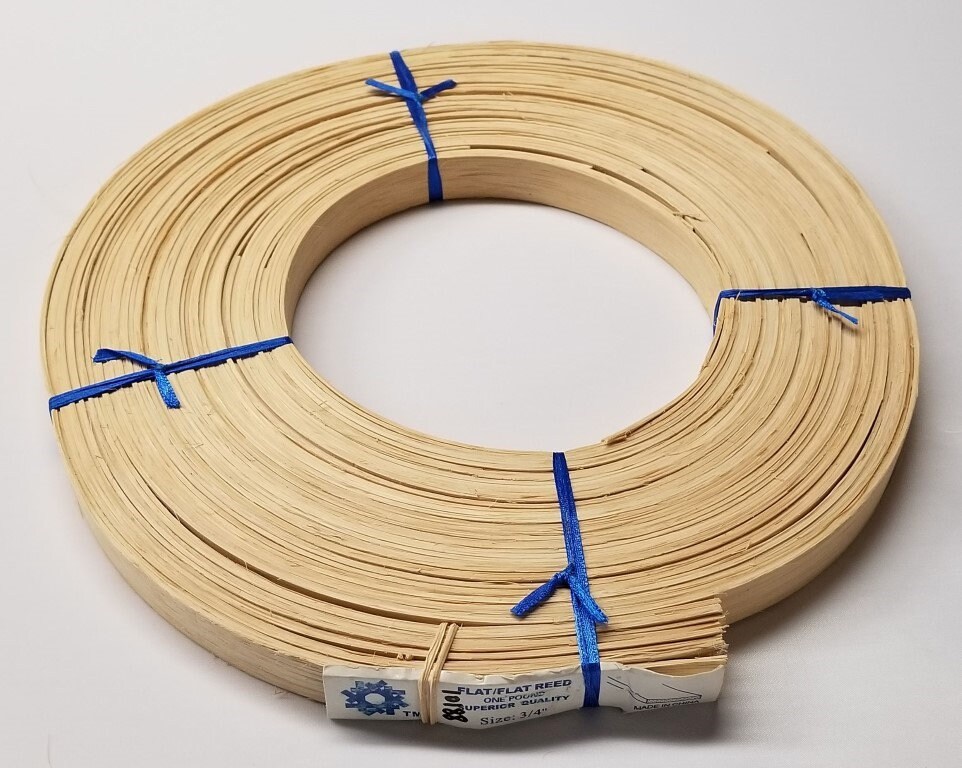 FLAT REED 3/4" SPLINT 100' Foot Coil Basket Seat Chair Cane Spline ...