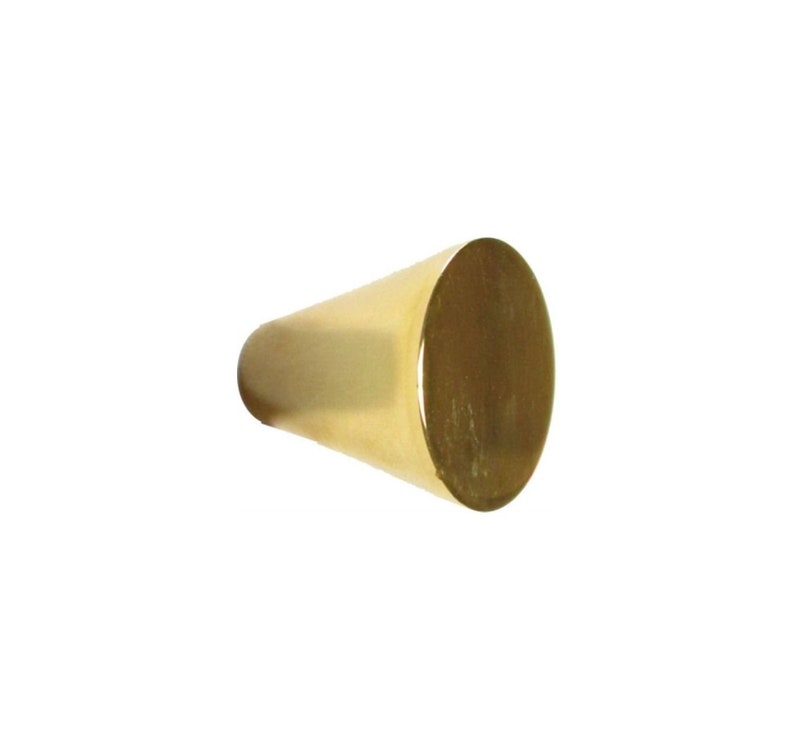 Cast Brass Mid-century Modern Knob Cone Sleek Contemporary - Etsy