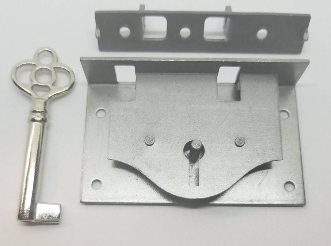 Half Mortise Chest Lid Lock Skeleton Key Trunk Cabinet Desk Drawer ...
