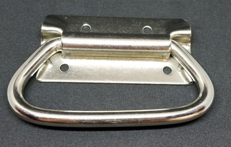 Trunk Chest Handle - Nickel Plated Steel - HEAVY DUTY Hand Loop BAIL ...