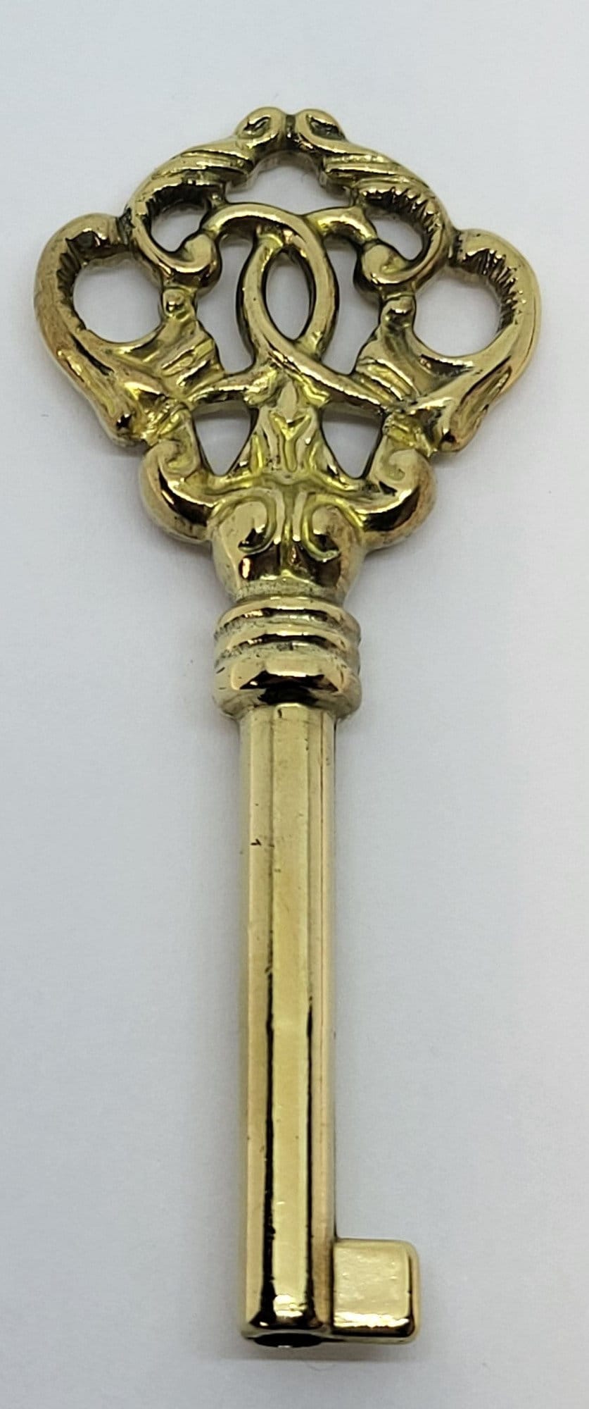 Ornate Cast Brass Key Polished Skeleton Antique Vintage Retro Old Fancy ...