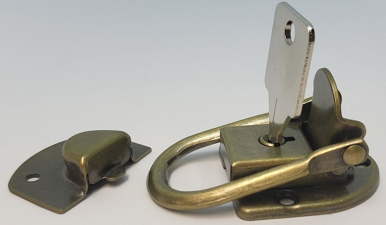 2-3/4" LOCKING Trunk Chest Briefcase Drawbolts Brass, Black, Nickel ...