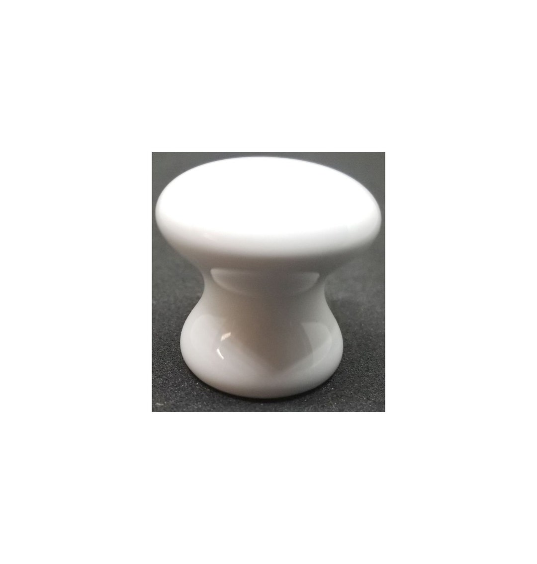1" Round White Porcelain Knob Antique Vintage Rustic Retro Old Cabinet ...