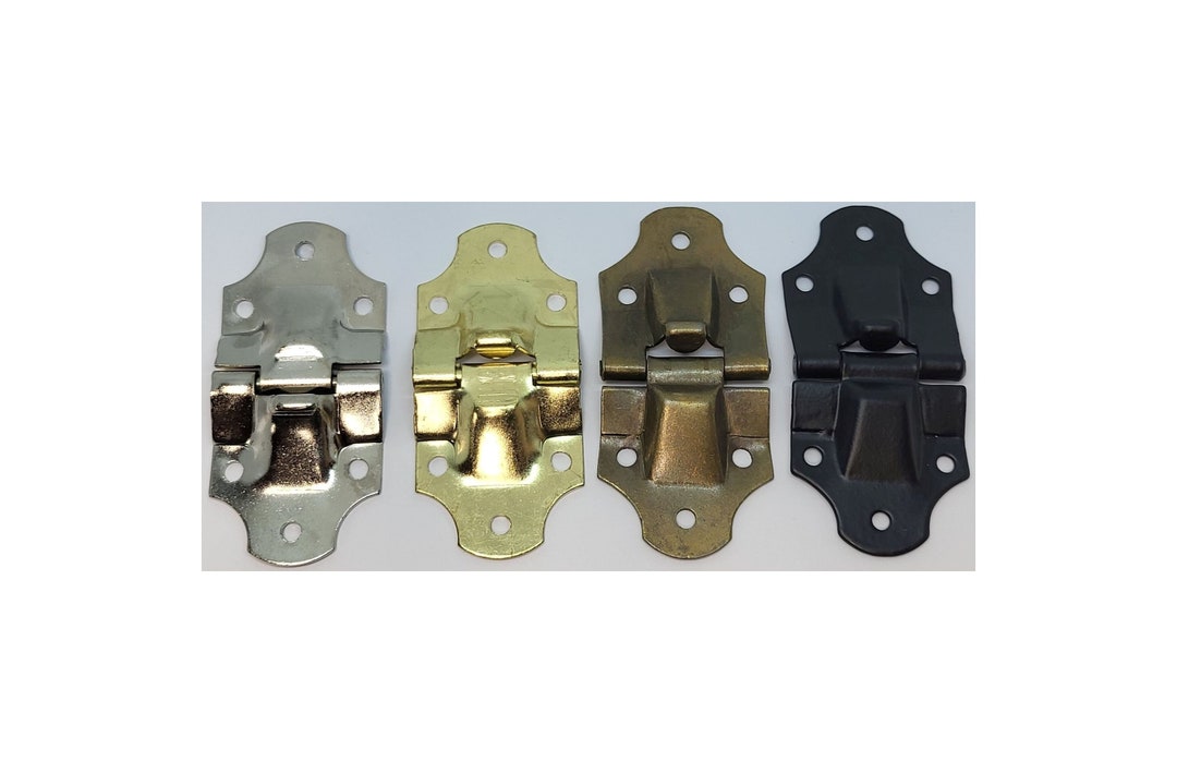 Steel Trunk Stop Hinge Chest Lid Dome Steamer Antique Brass Nickel ...