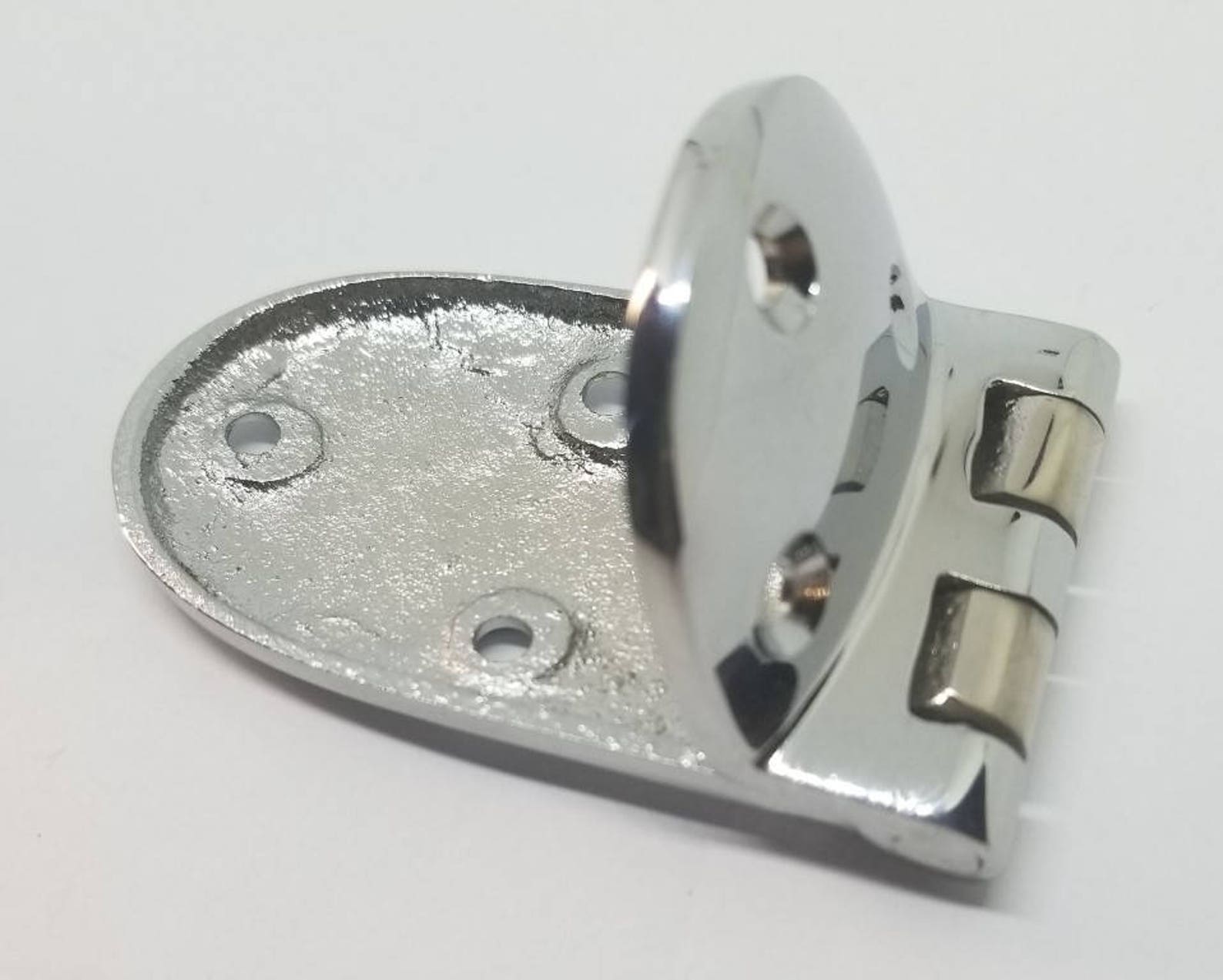 Nickel Plated Cast Brass Ice Box Door Hinge With 3/8" Offset Fridge ...