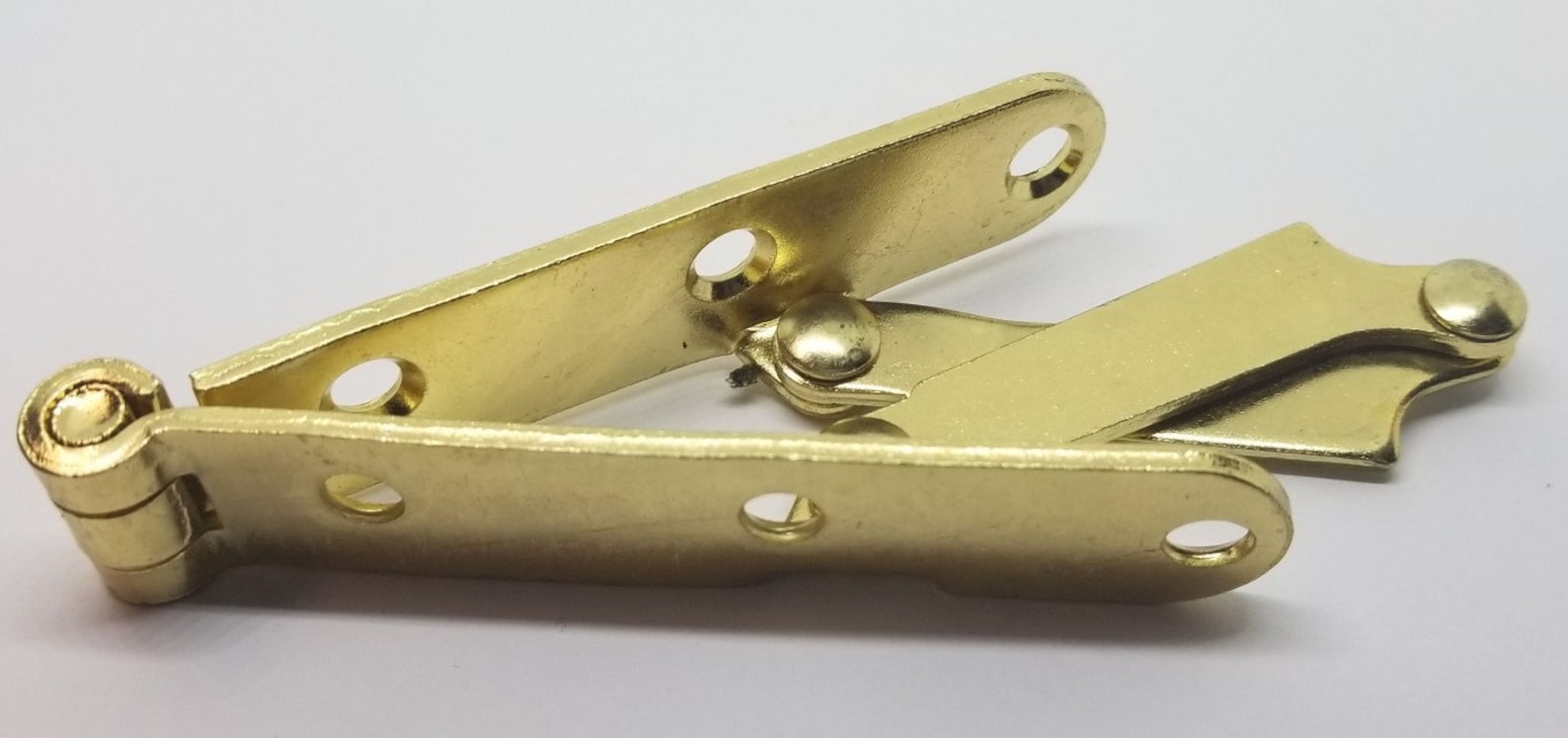 BRIGHT BRASS Steel Drop Front Drawer Stay Hinge Chest Trunk Desk ...