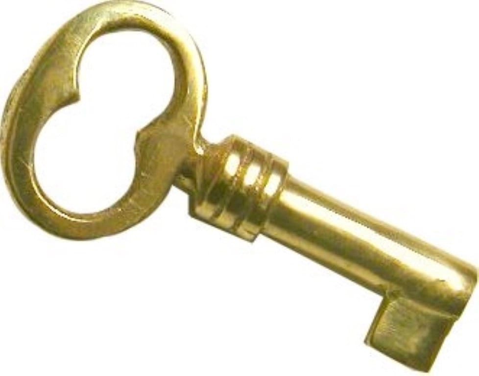 Small Cast Solid Brass Key Polished Skeleton Antique Retro Desk Cabinet ...