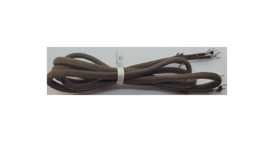 Antique Brown Cloth Covered Telephone RECEIVER CORD 35 Inches Old ...