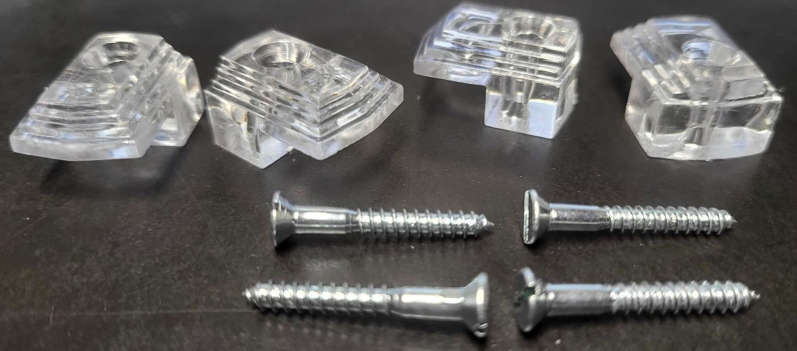 4 Pack or 50 Pack - Clear Plastic Mirror Mount Clips Glass Picture ...