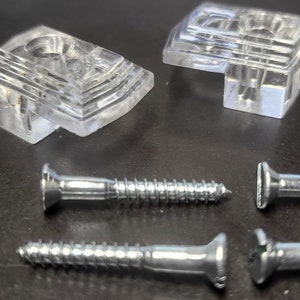 4 Pack or 50 Pack - Clear Plastic Mirror Mount Clips Glass Picture ...