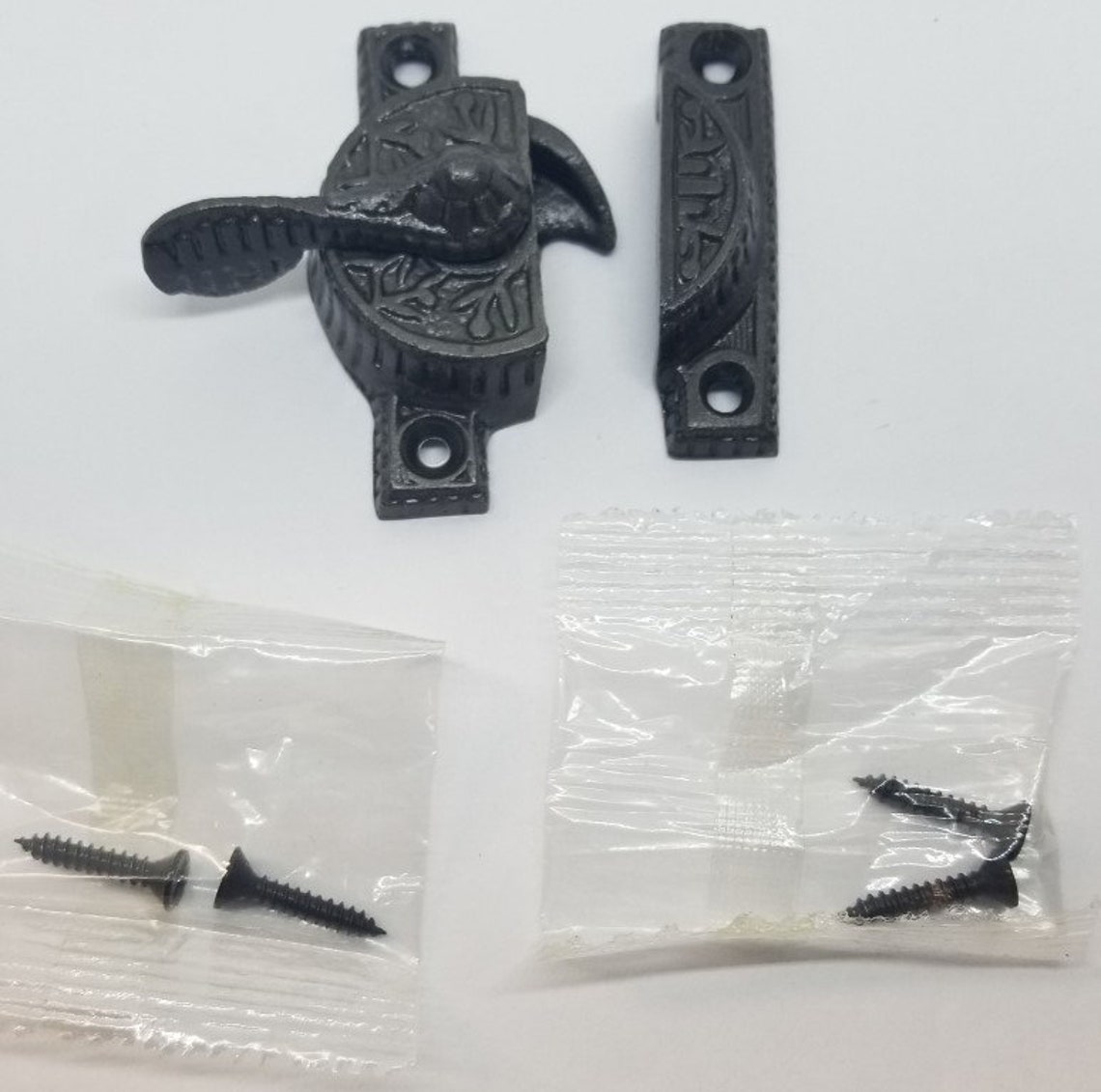 Decorative Eastlake Victorian Sash Window Lock Iron Fancy Latch Catch ...