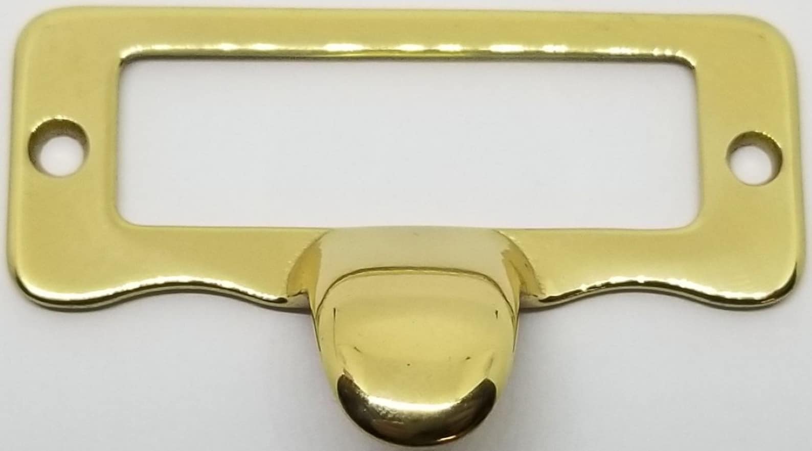 Solid Brass File Cabinet Card Holder Pull Label Tag Antique Vintage ...