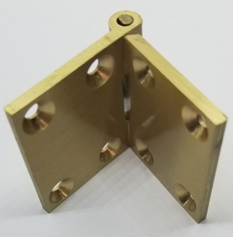 Heavy Solid Brass English Butler Tray Hinge Square Ends Tray Table Leaf ...