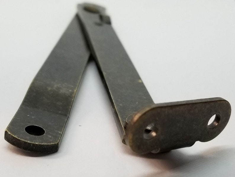Pair 2 Antique Brass Steel Drop Front Desk Lid STAYS Hinges - Etsy