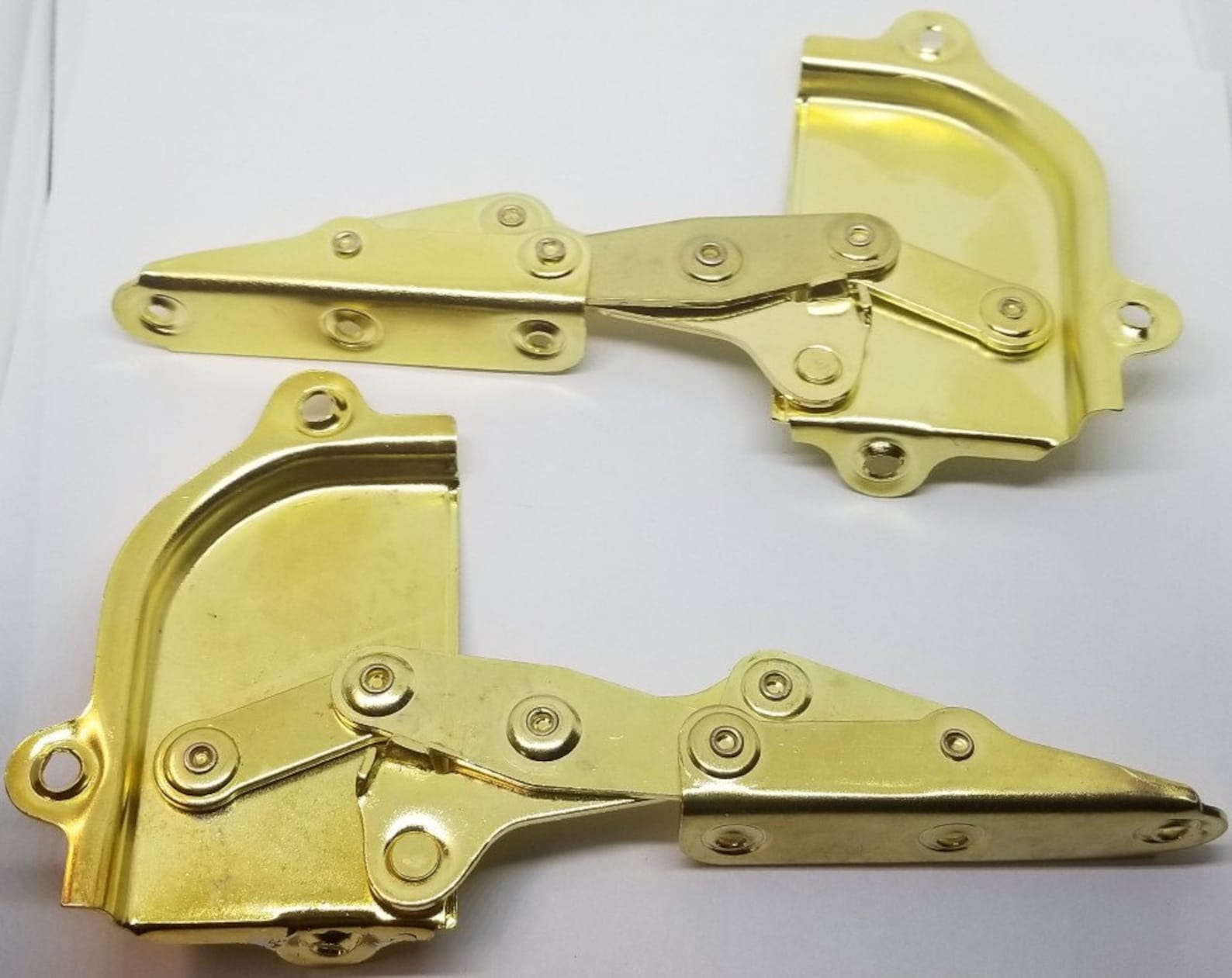 Brass Scissor Hinges Pair Drop Desk Lid Stay Chest Lift Up Etsy