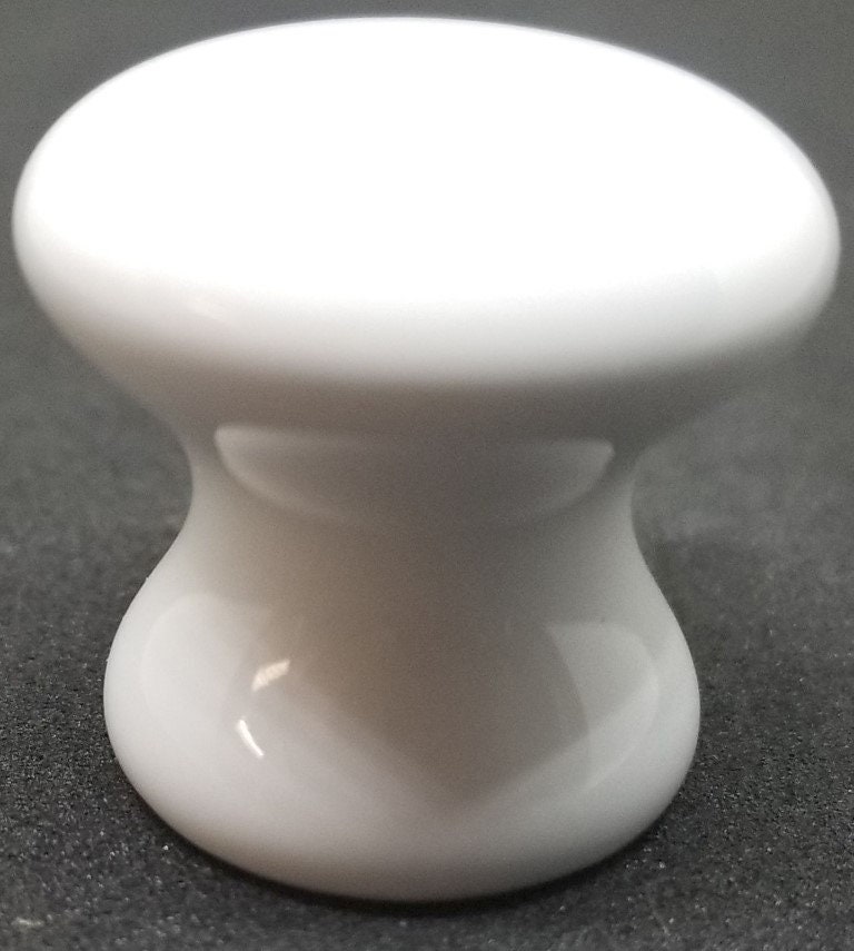 1 Round White Porcelain Knob antique vintage rustic | Etsy