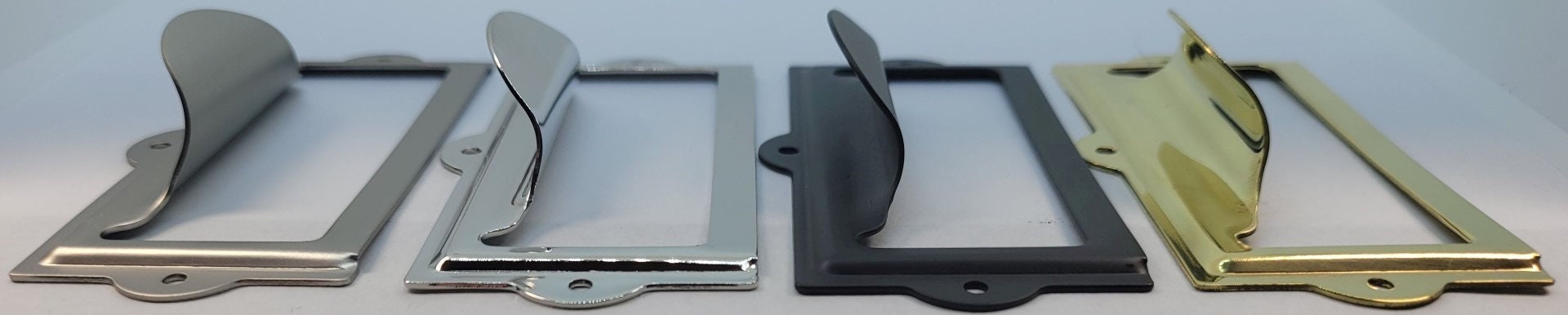 1.75 File Cabinet Card Holder Pull Handle Brass Nickel | Etsy