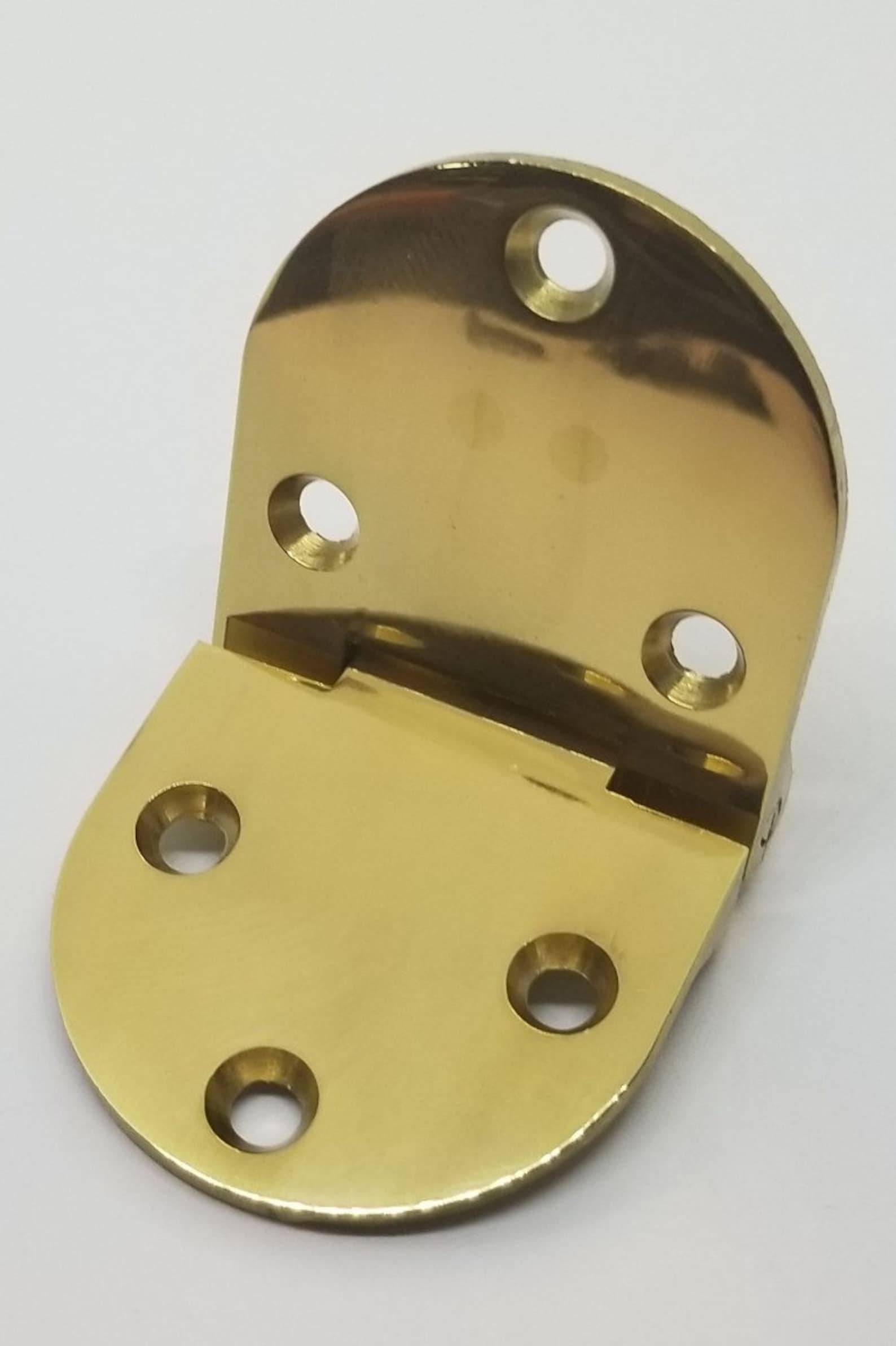 Brass English BUTLER Tray Leaf HINGE With Round Ends Oval 90 Degree ...