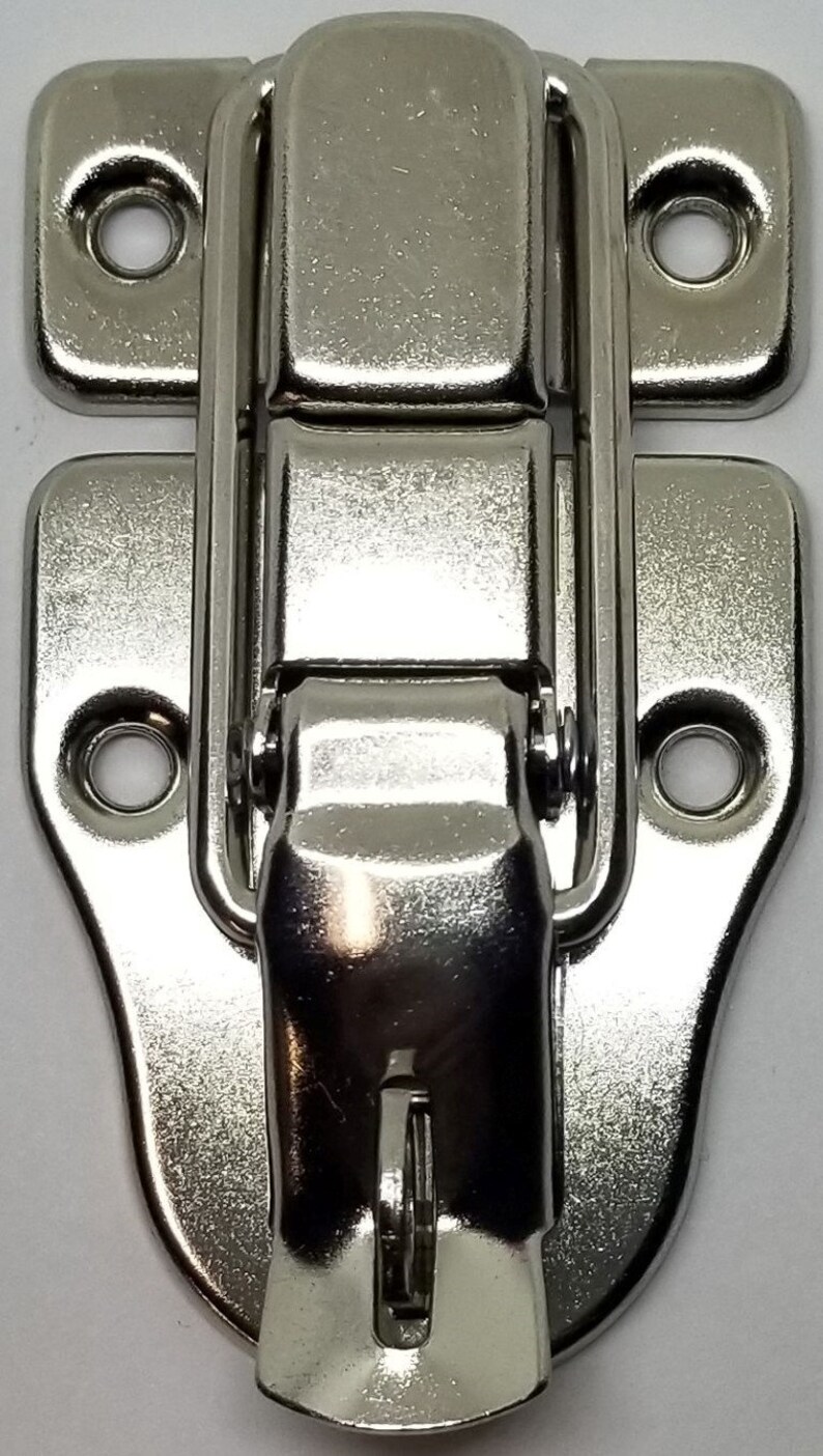 3 Nickel Plated Locking Drawbolt Lock WITH PADLOCK LOOP - Etsy