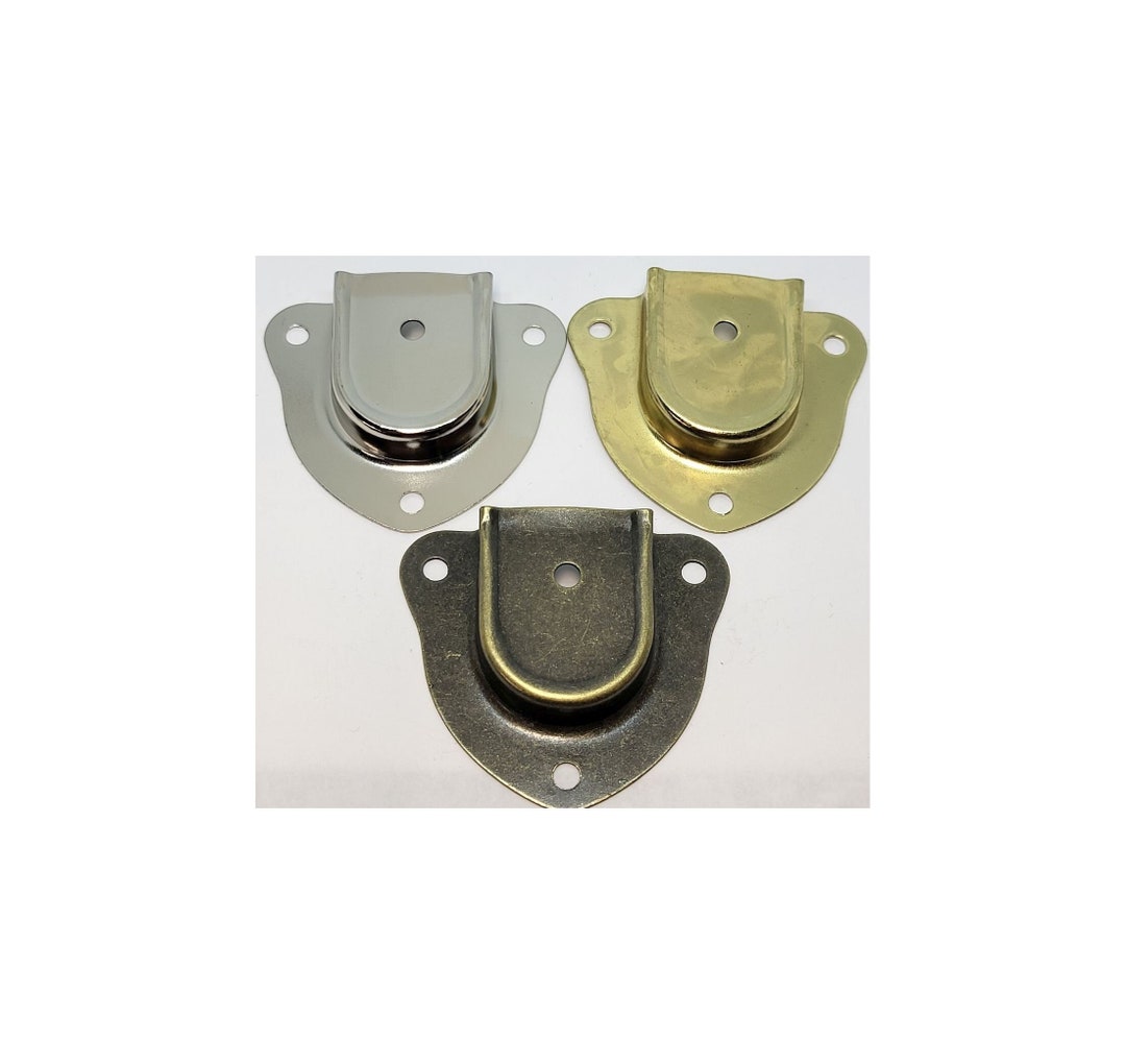 Leather Handle Steel Loop End Cap Trunk Chest Cover Brass Nickel ...