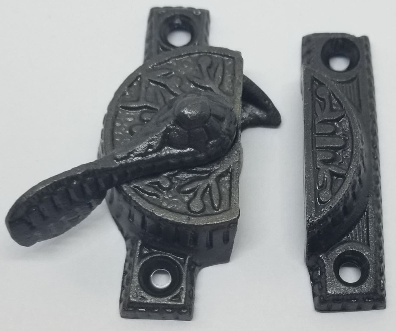 Decorative Eastlake Victorian Sash Window Lock Iron Fancy Latch Catch ...