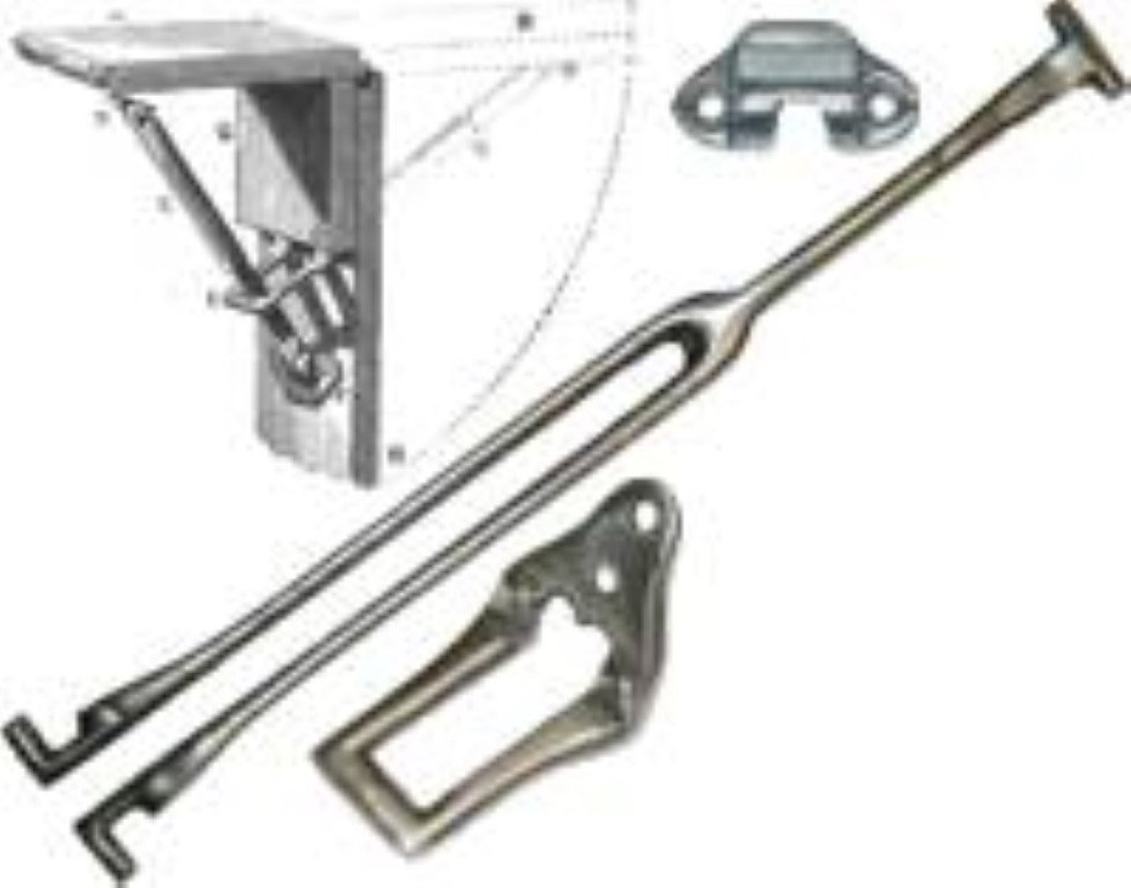 Iron Drop Leaf Table Support 3 PIECE SET Pleukharp Fork Bar Hook Table ...