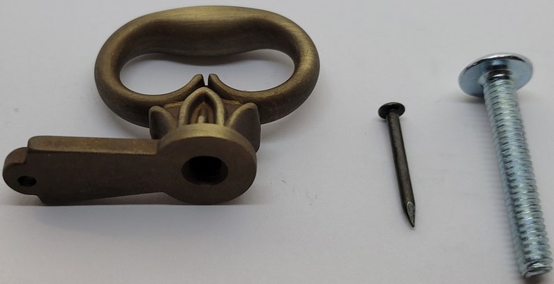 MOCK KEY PULL Colonial Revival Style Cast Brass Fake Blank Knob Handle ...