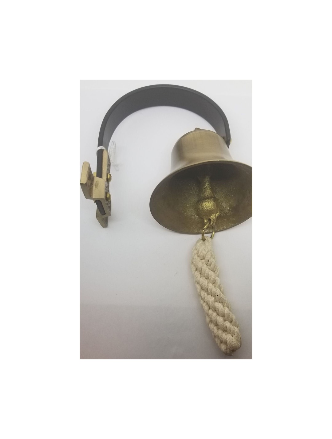 SMALL CAST BRASS Shopkeeper's Door Bell Hanging Alert Fancy Antique ...