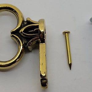 MOCK KEY PULL Colonial Revival Style Cast Brass Fake Blank Knob Handle ...