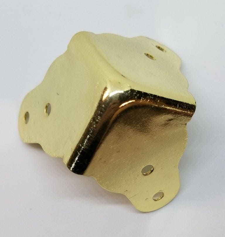 2-3/8 Brass Plated Steel Trunk Corner Steamer Chest Cap | Etsy