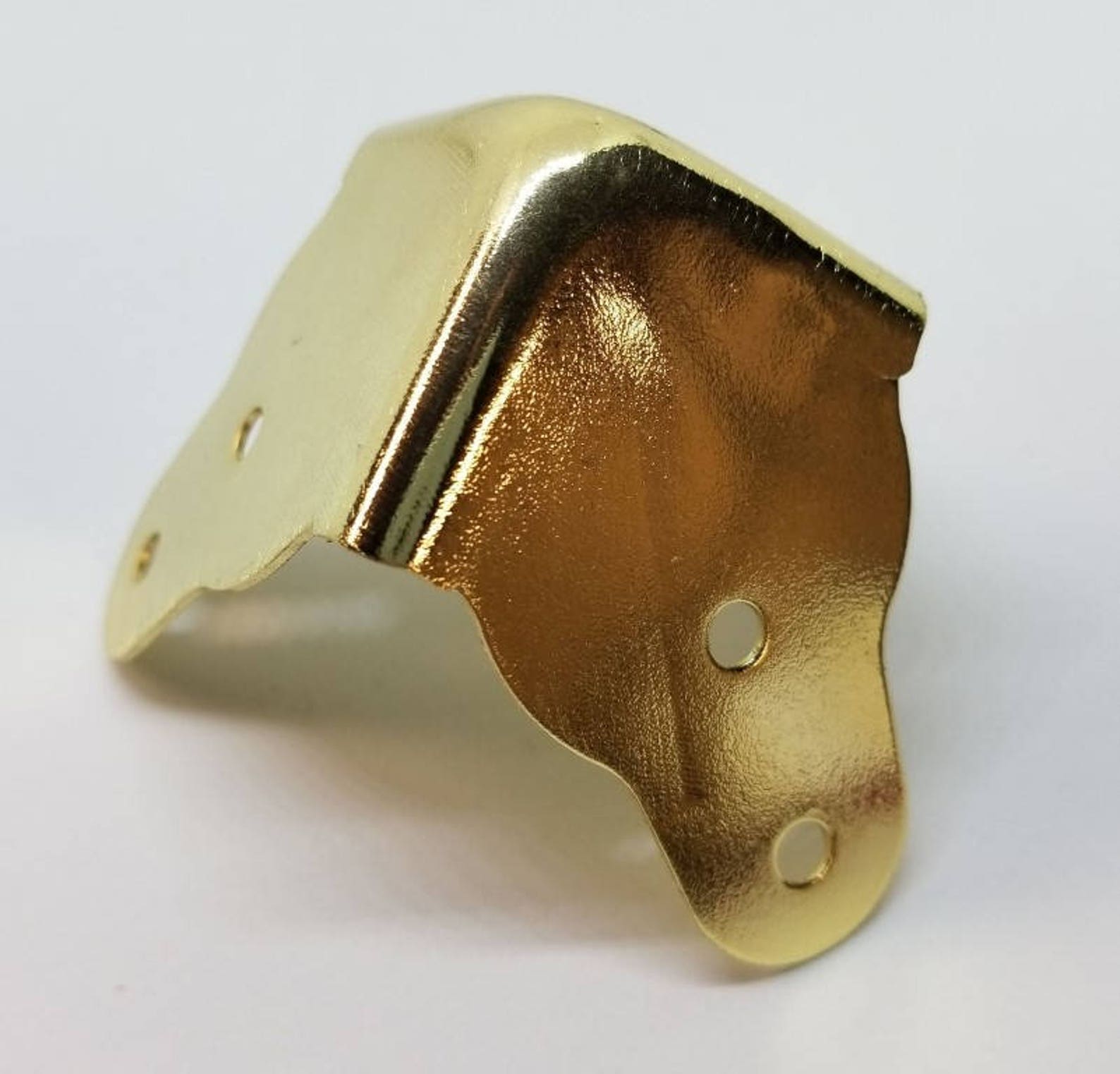 2-3/8 Brass Plated Steel Trunk Corner Steamer Chest Cap | Etsy